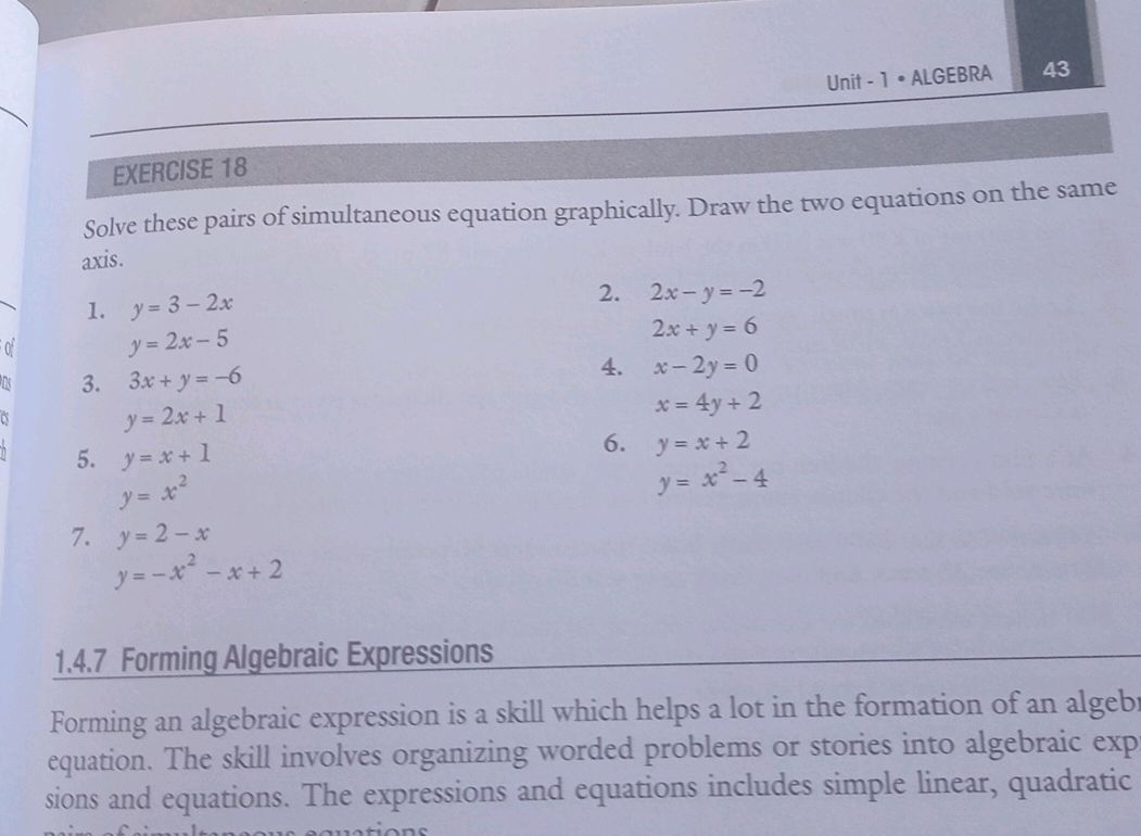 Solve these pairs of simultaneous equation | StudyX