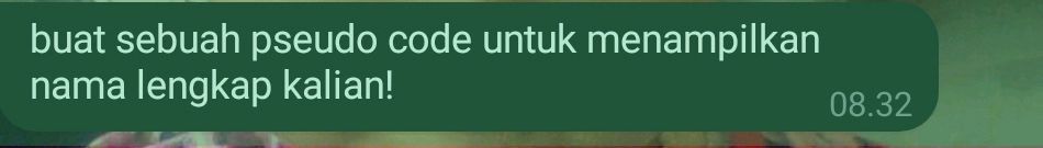 buat sebuah pseudo code untuk menampilkan | StudyX