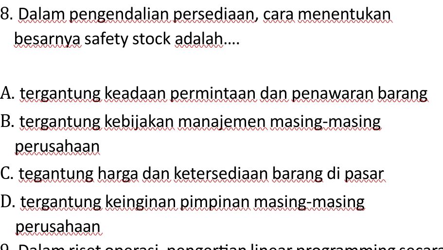 8. Dalam pengendalian persediaan, cara | StudyX
