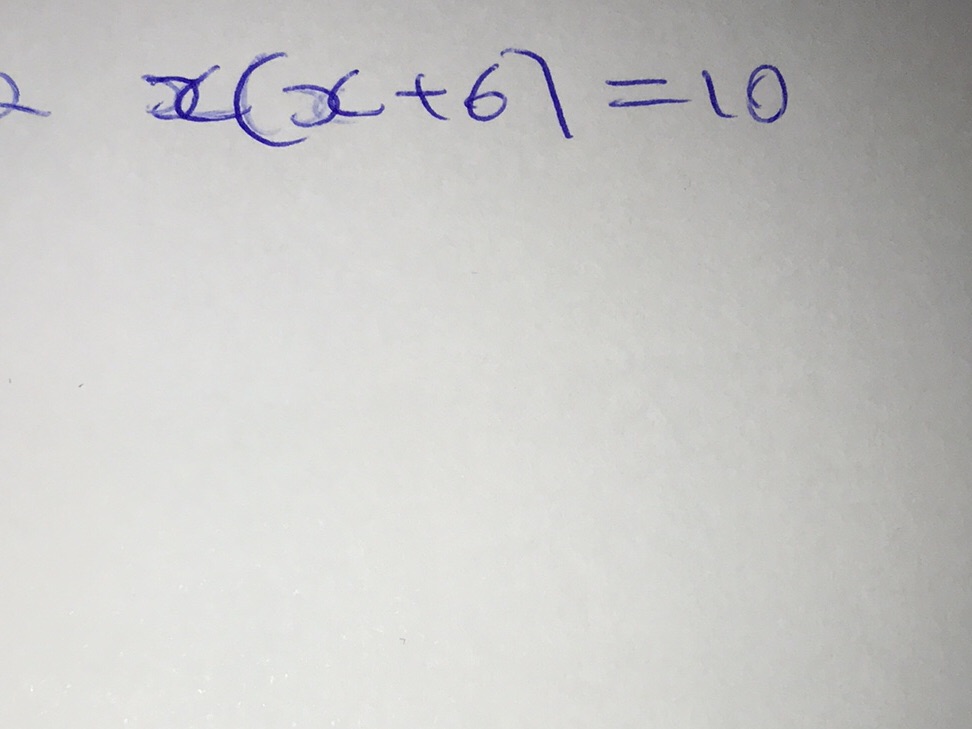 Solving Quadratic Equation x(x+6) = 10 | StudyX