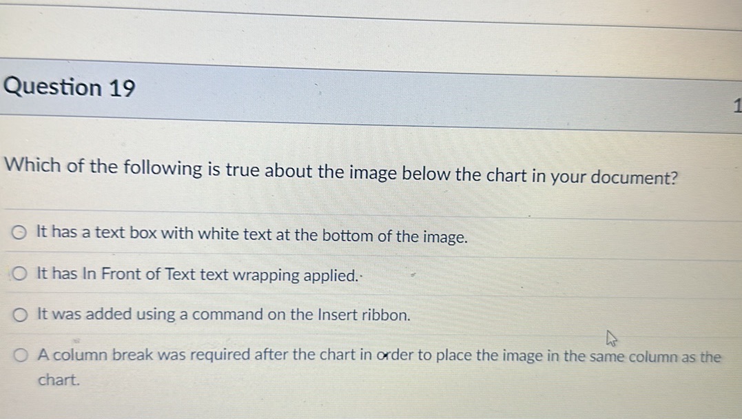 Question 19 Which of the following is true | StudyX