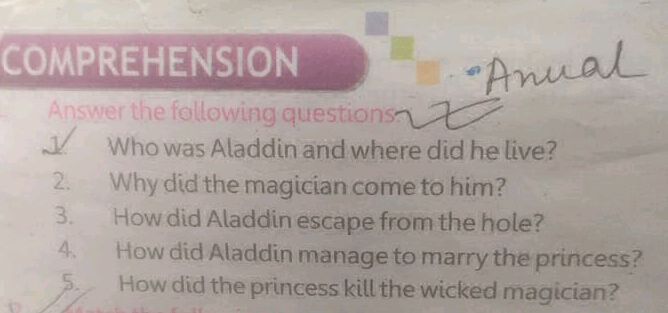1. Who was Aladdin and where did he live? 2. | StudyX
