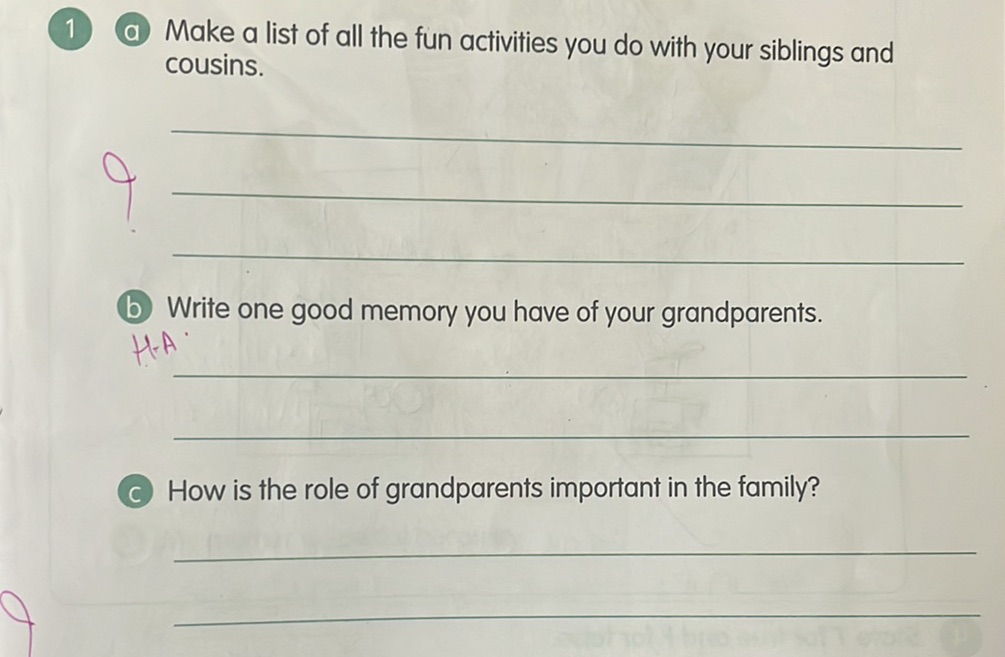 1 a Make a list of all the fun activities | StudyX