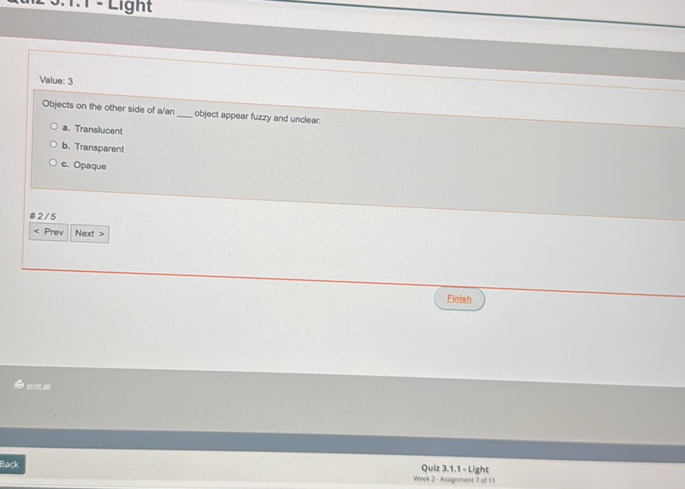 Objects on the other side of a/an ______ | StudyX