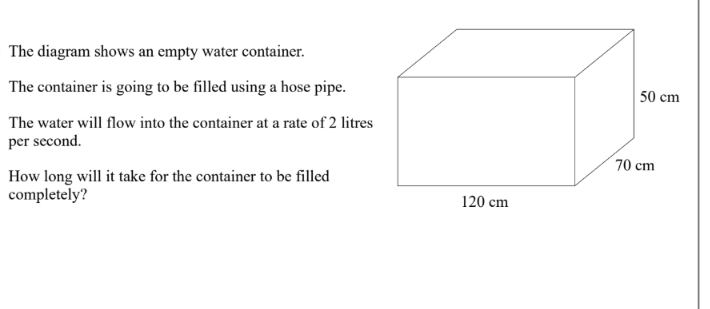 The diagram shows an empty water container. | StudyX