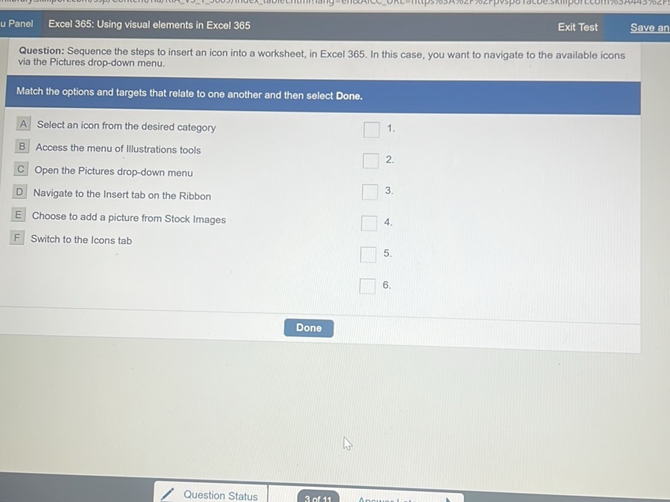 Question: Sequence the steps to insert an | StudyX