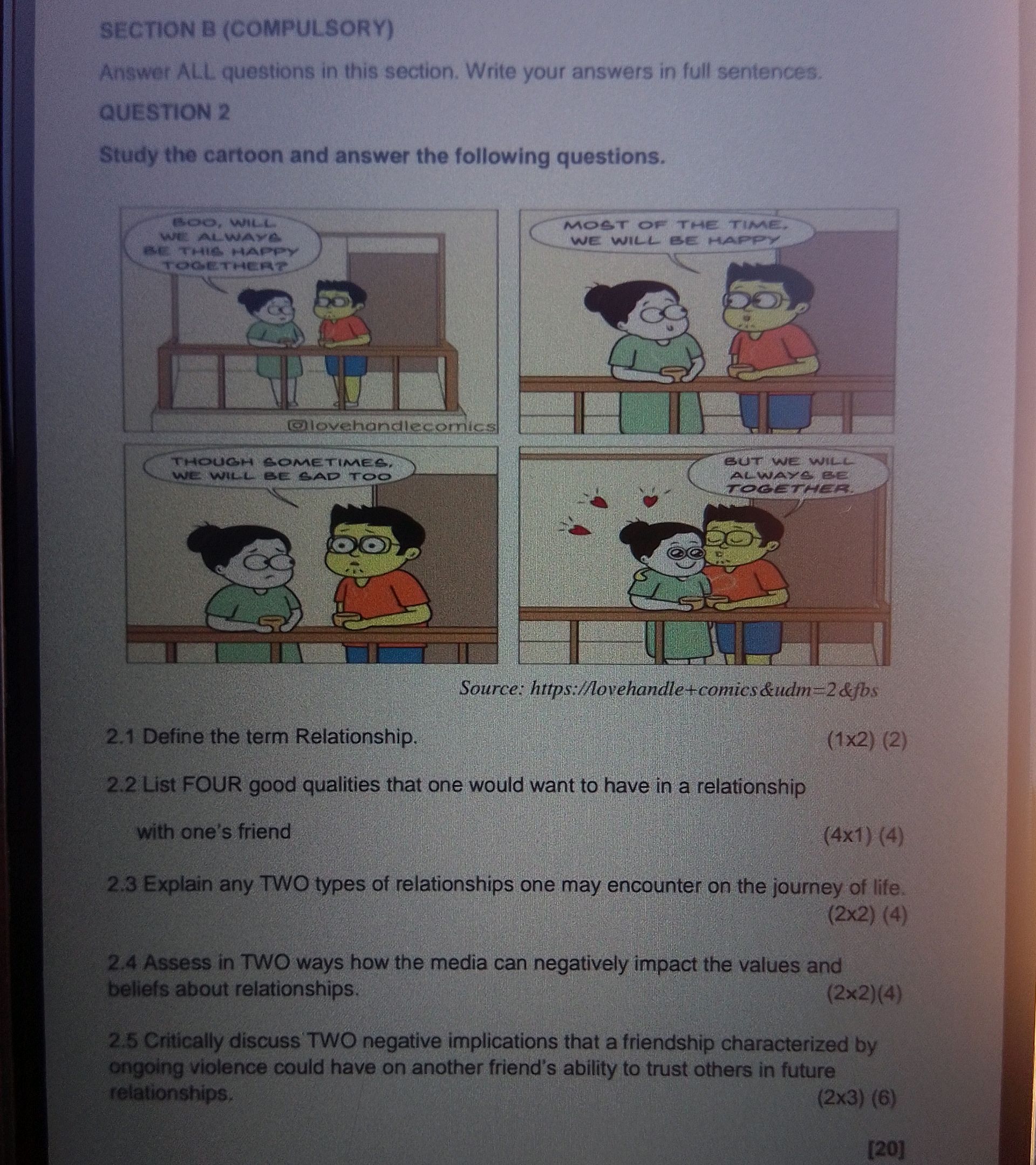 Study the cartoon and answer the following | StudyX