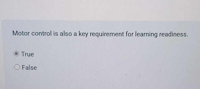 Motor control is also a key requirement for | StudyX