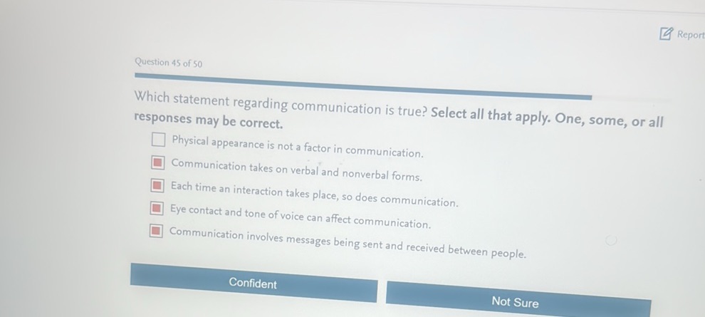 Which statement regarding communication is | StudyX