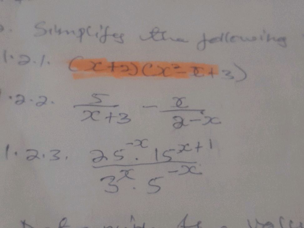 Simplify the following: 1. 2.1.
