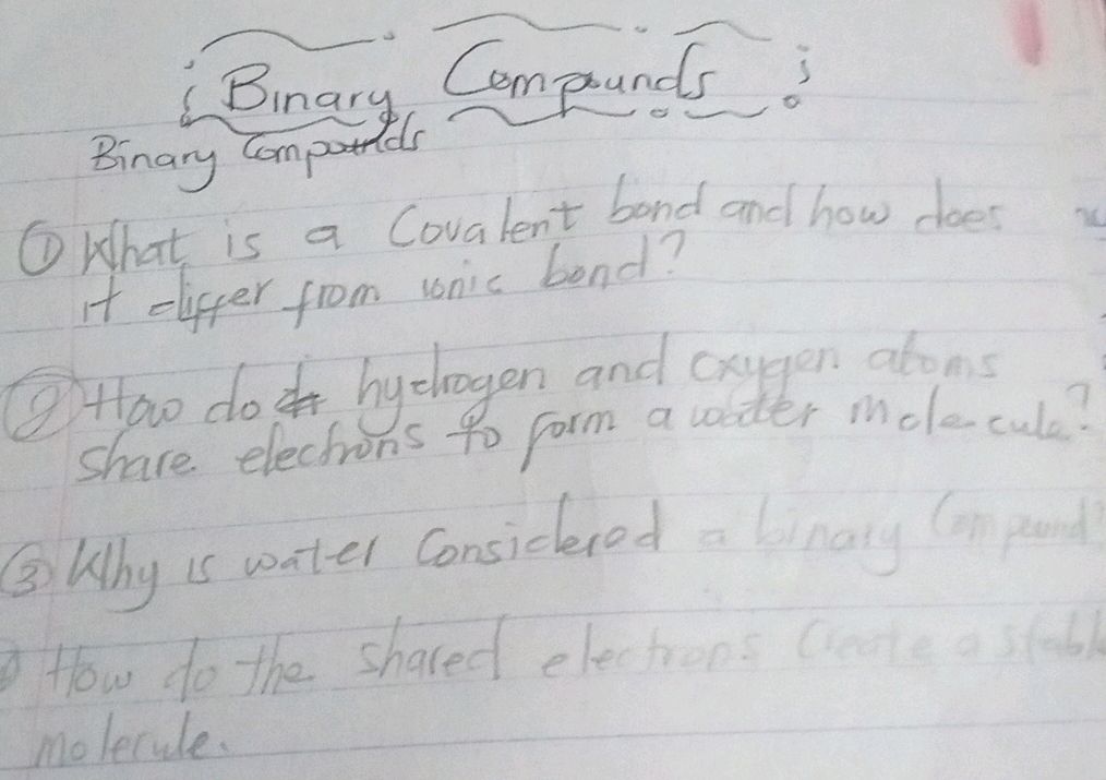 Binary Compounds Binary Compounds 1. What | StudyX