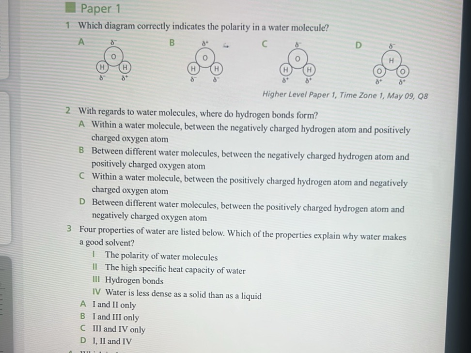 1. Which diagram correctly indicates the | StudyX