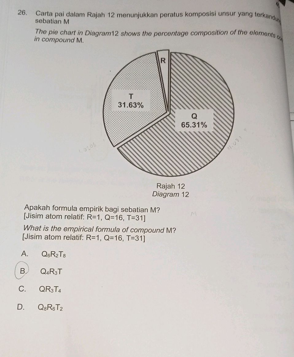The pie chart in Diagram 12 shows the | StudyX