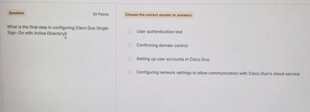 What is the final step in configuring Cisco | StudyX