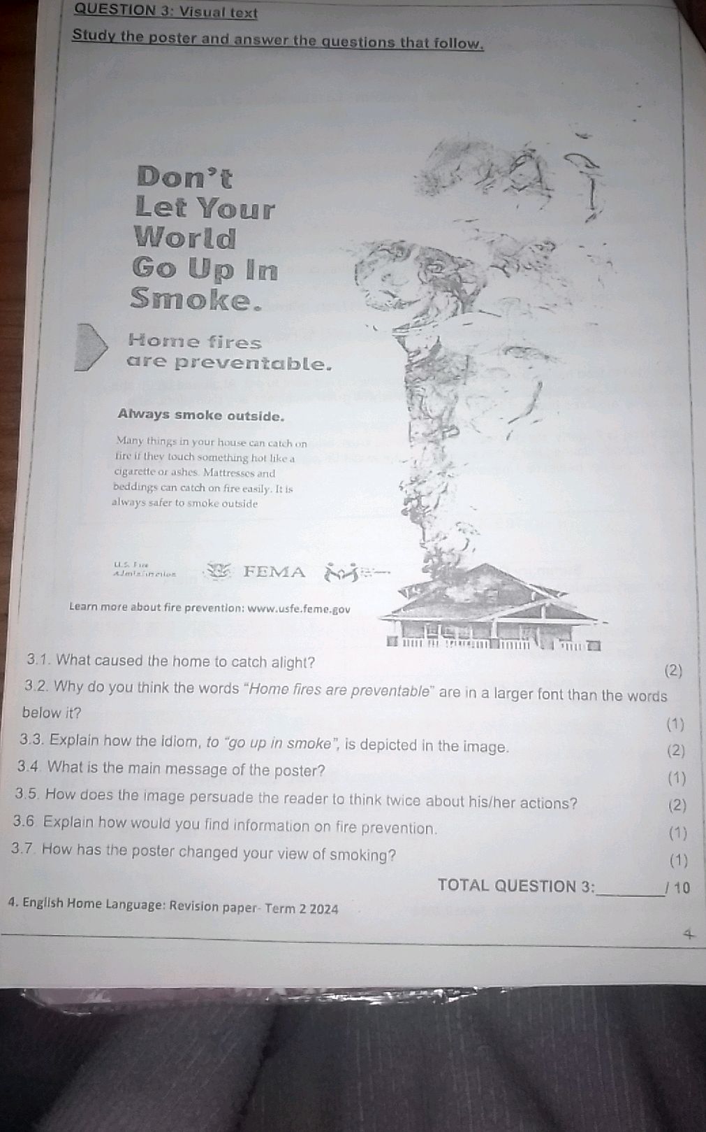 QUESTION 3: Visual text Study the poster and | StudyX