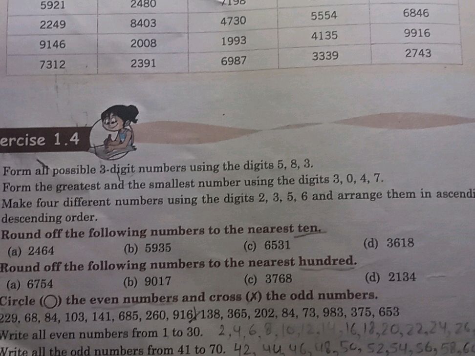 Form all possible 3-digit numbers using the | StudyX