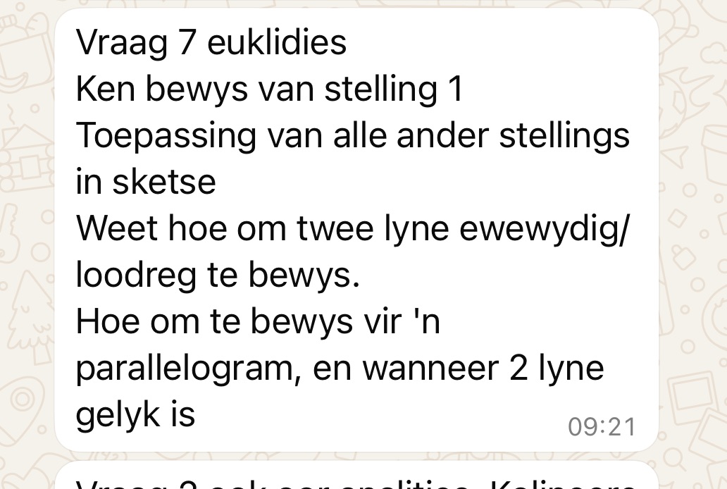 Vraag 7 euklidies Ken bewys van stelling 1 | StudyX