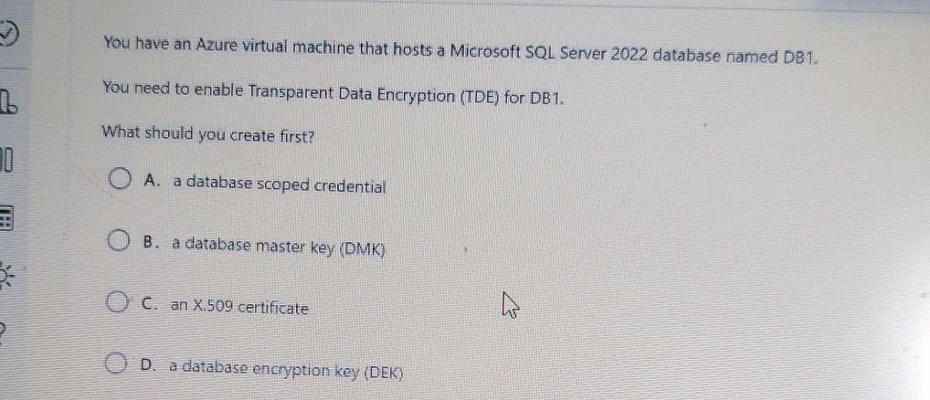 You have an Azure virtual machine that hosts | StudyX