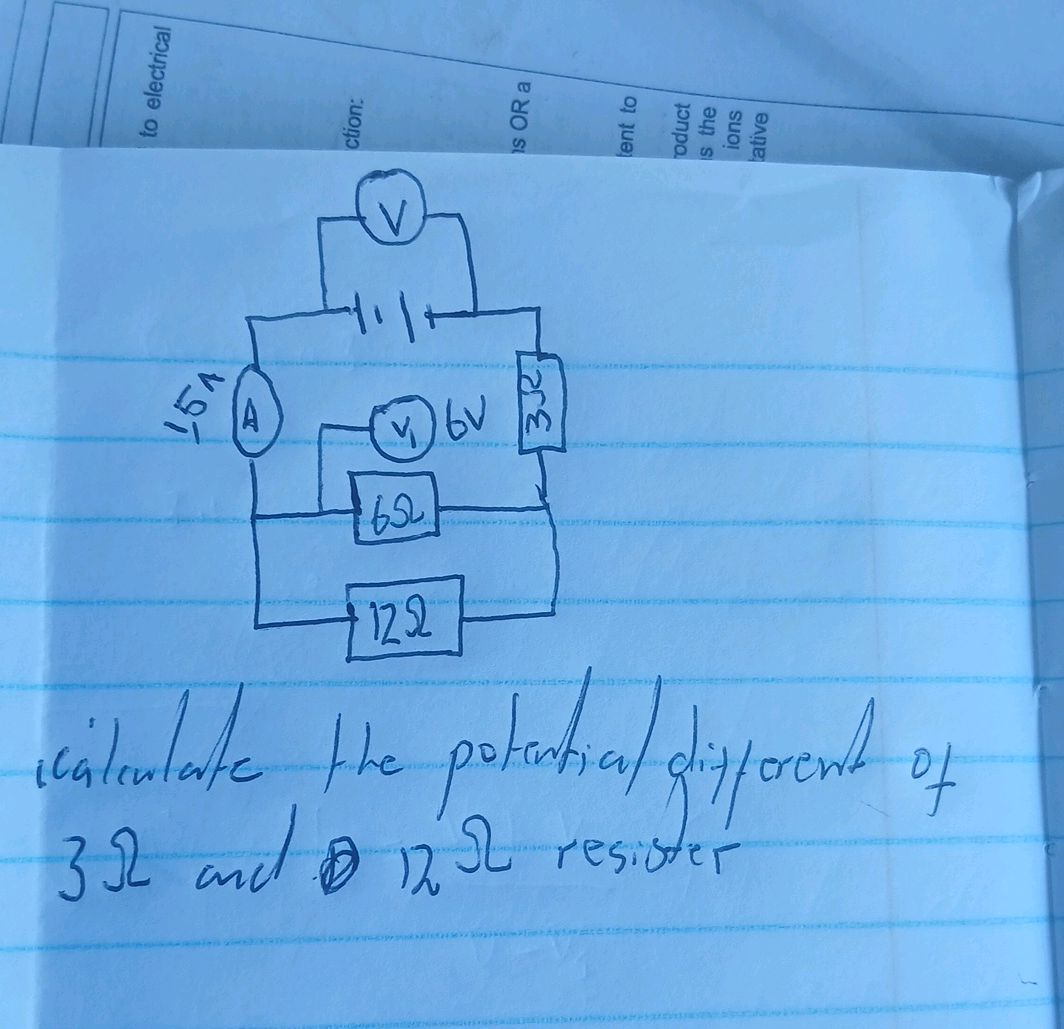Calculate the potential difference of 3$ $ | StudyX