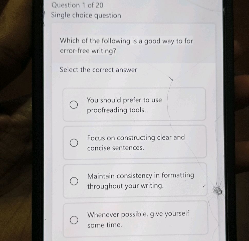 Which of the following is a good way to for