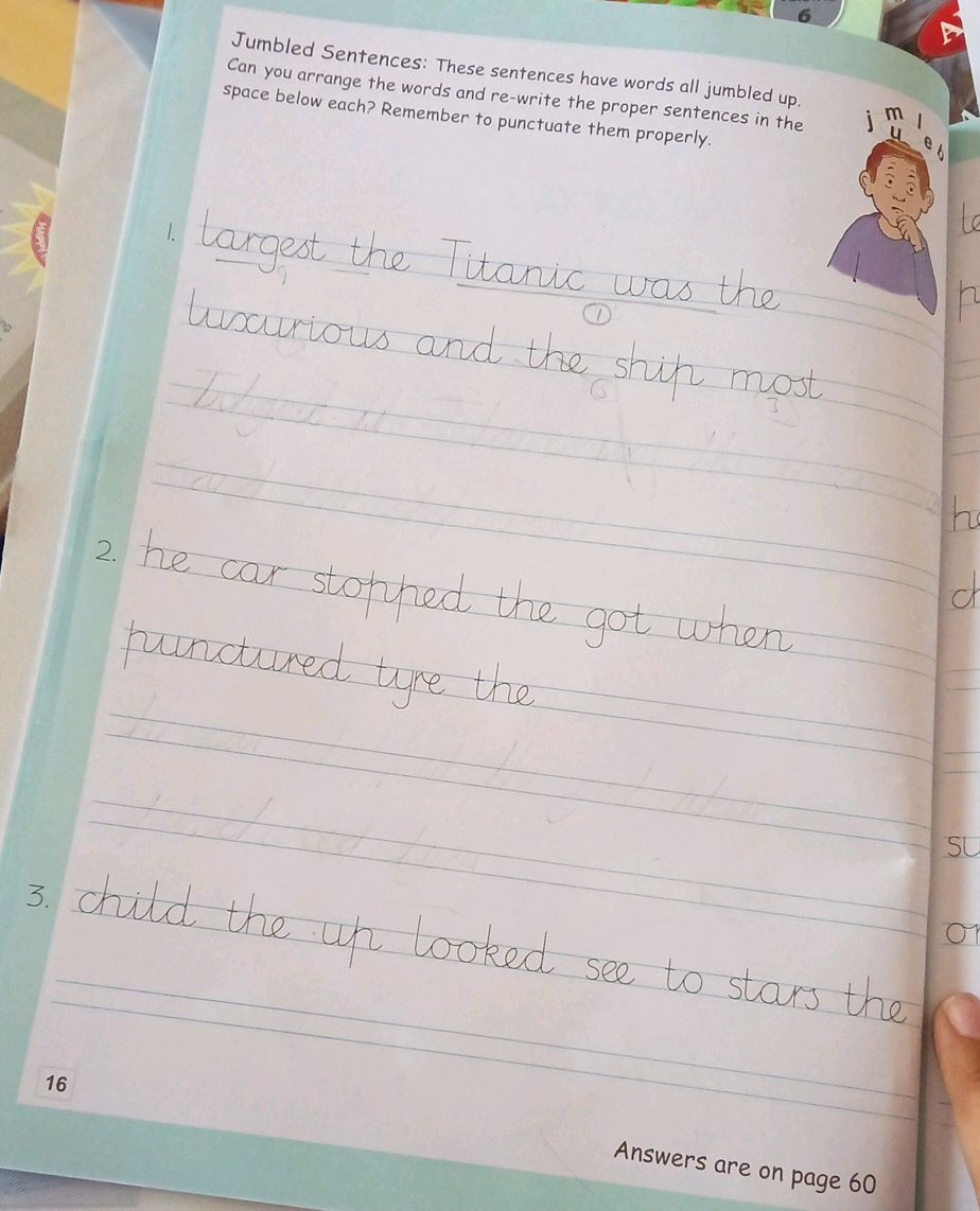 Jumbled Sentences: These sentences have | StudyX