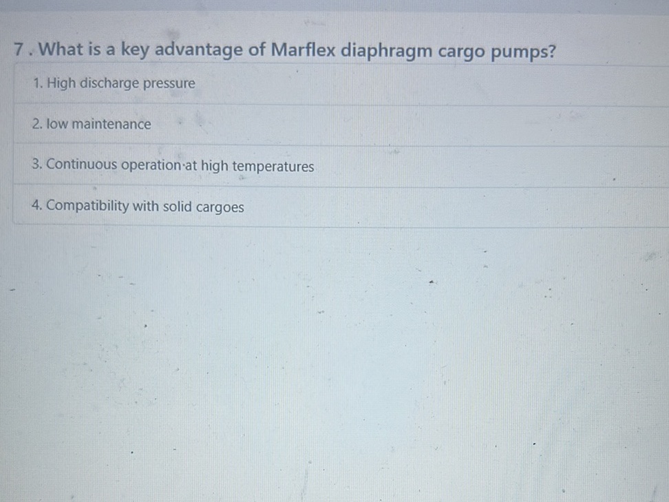 7. What is a key advantage of Marflex | StudyX