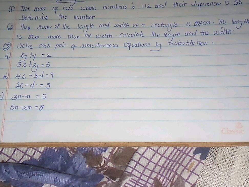 1. The sum of two whole numbers is 112 and | StudyX