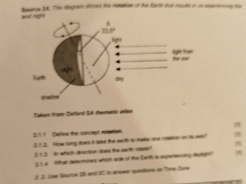 Source 2A. The diagram shows the rotation of | StudyX