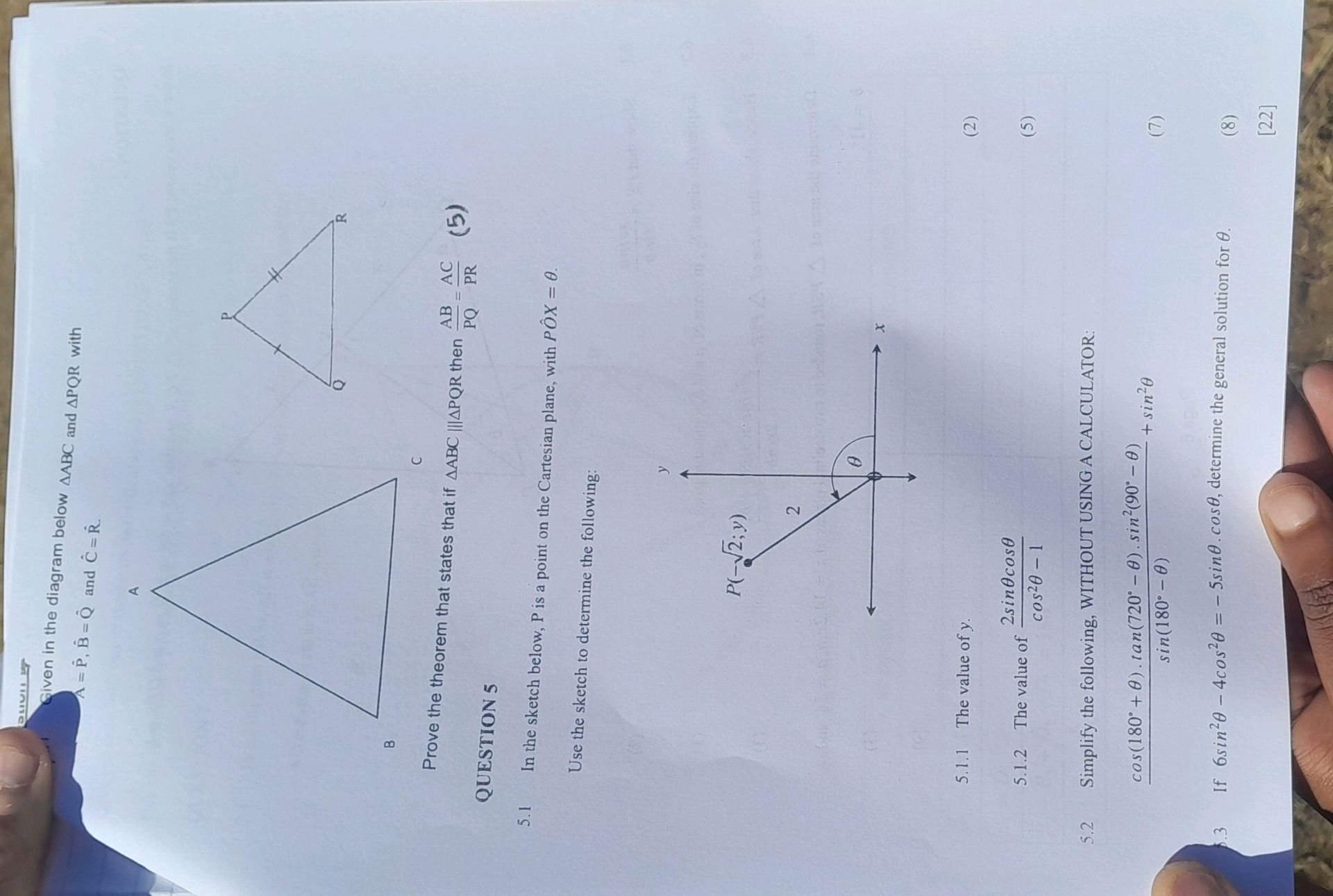 Given in the diagram below $ ABC$ and $ | StudyX