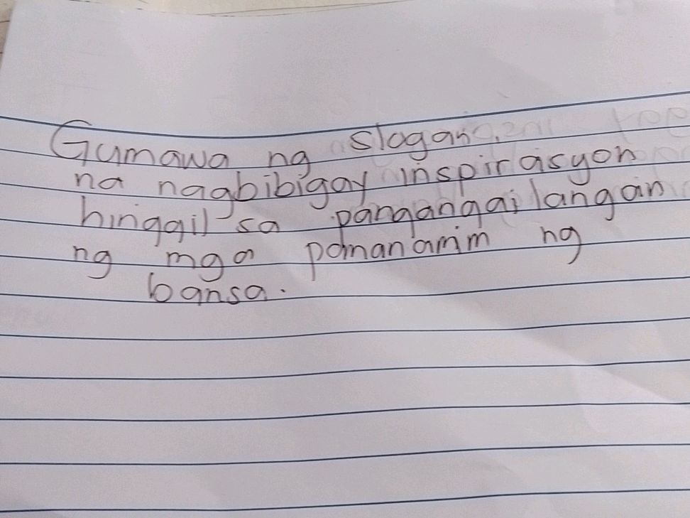Gumawa ng slogan na nagbibigay inspirasyon | StudyX