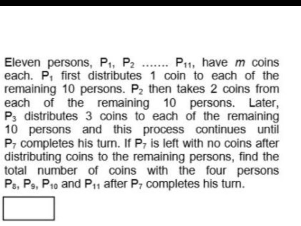 Eleven persons, P1, P2 ...... P11, have m | StudyX