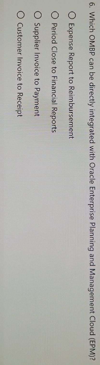 6. Which OMBP can be directly integrated | StudyX