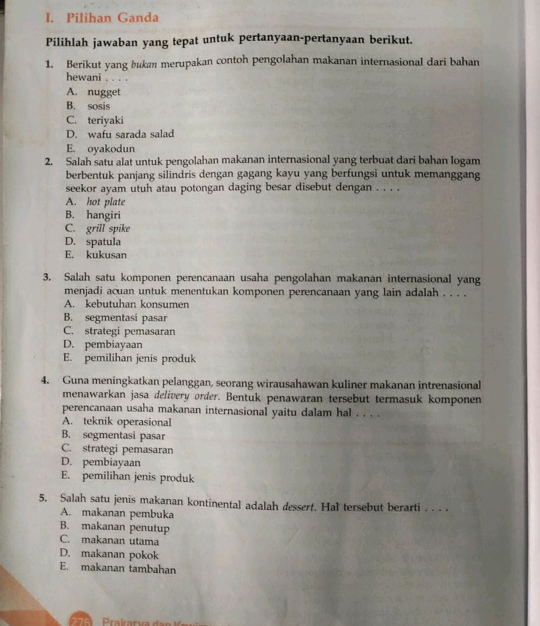 1. Berikut yang bukan merupakan contoh | StudyX