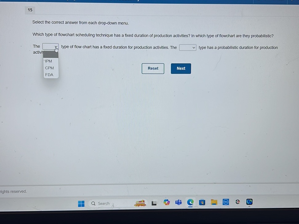 Select the correct answer from each | StudyX