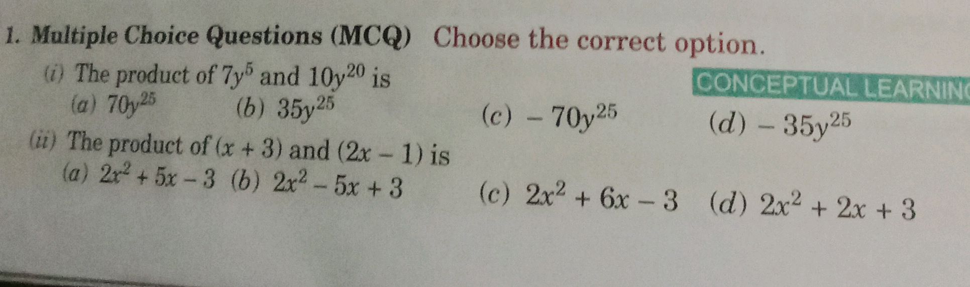 1. Multiple Choice Questions (MCQ) Choose | StudyX
