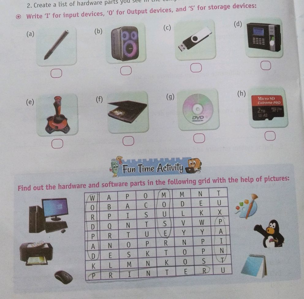 2. Create a list of hardware parts you see | StudyX