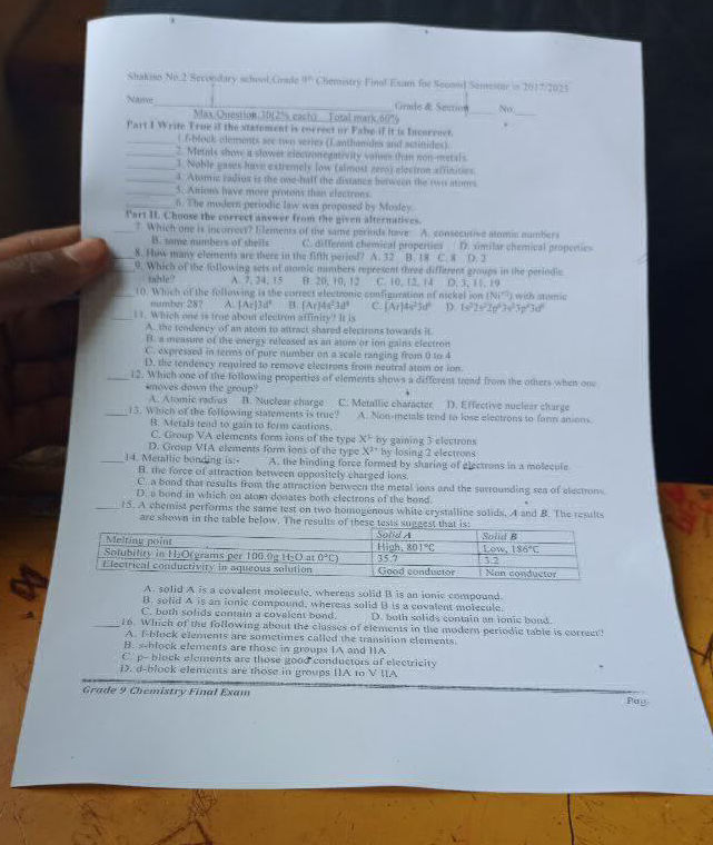 Part I Write True if the statement is | StudyX