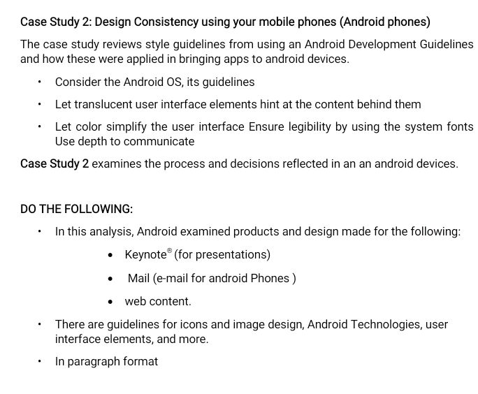Case Study 2: Design Consistency using your | StudyX
