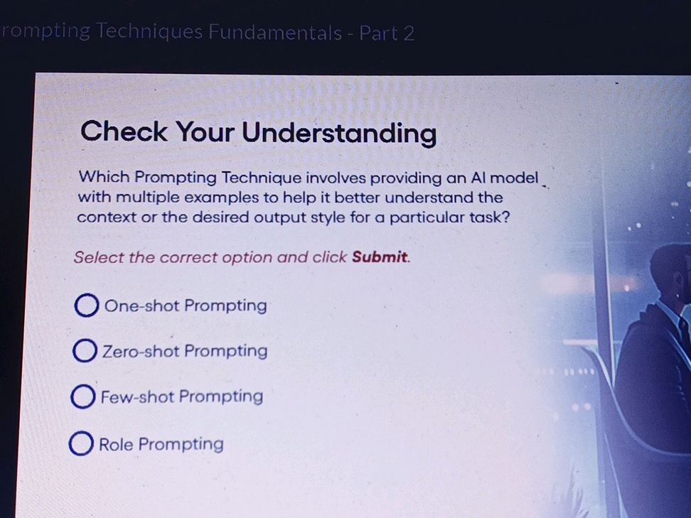 Which Prompting Technique involves providing | StudyX