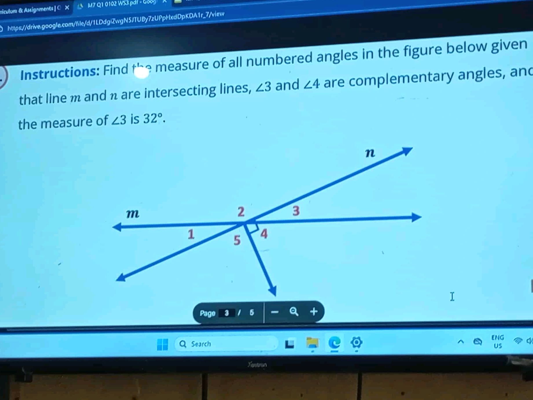Instructions: Find the measure of all | StudyX