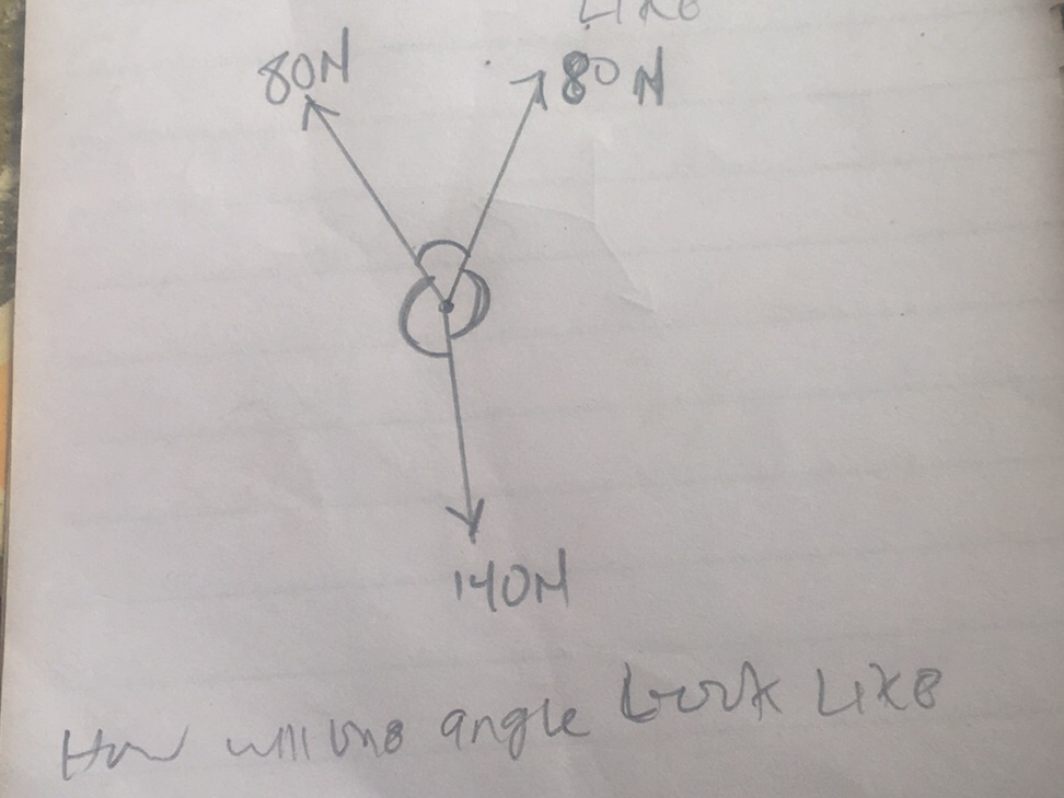 How to determine the angle in a force diagram | StudyX