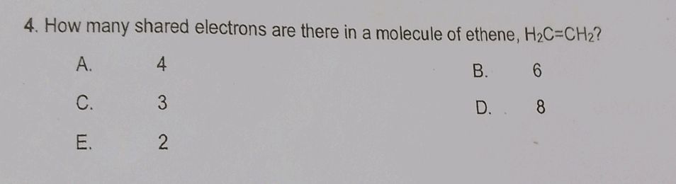 How many shared electrons are there in a