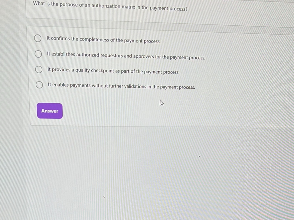 What is the purpose of an authorization | StudyX