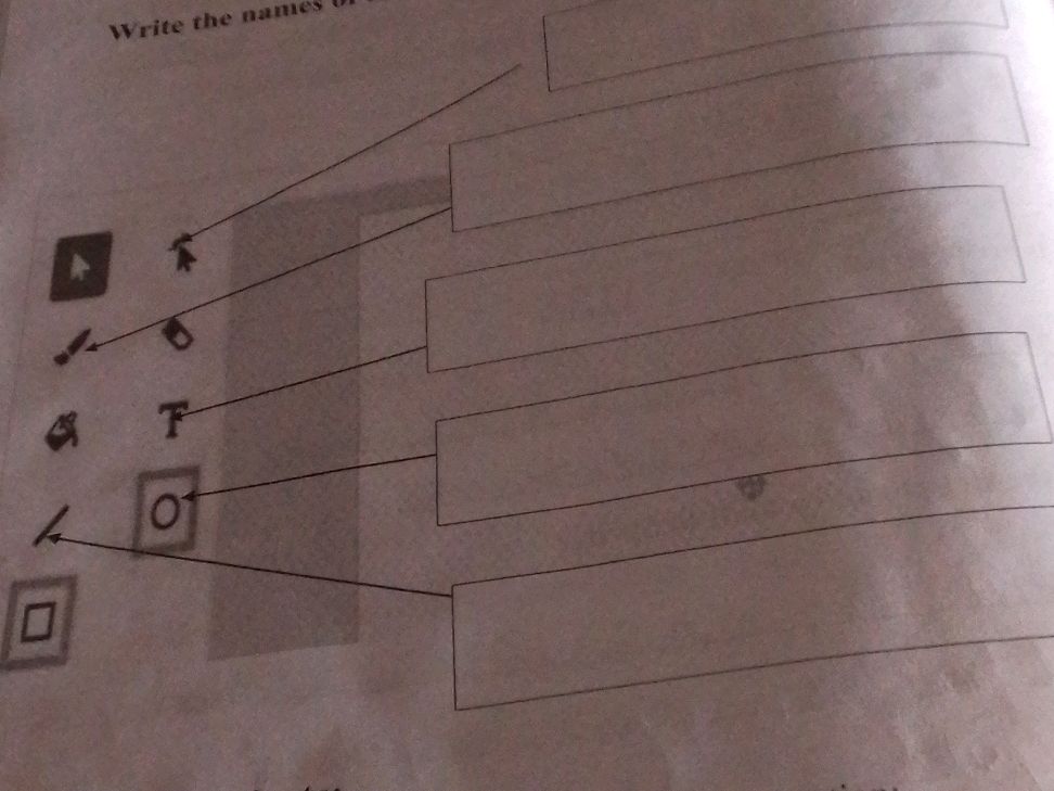 Write the names of the following icons and | StudyX