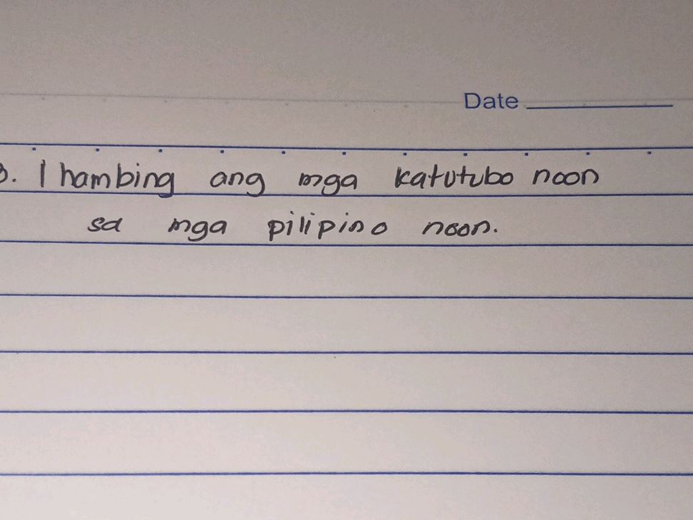 Ihambing ang mga katutubo noon sa mga