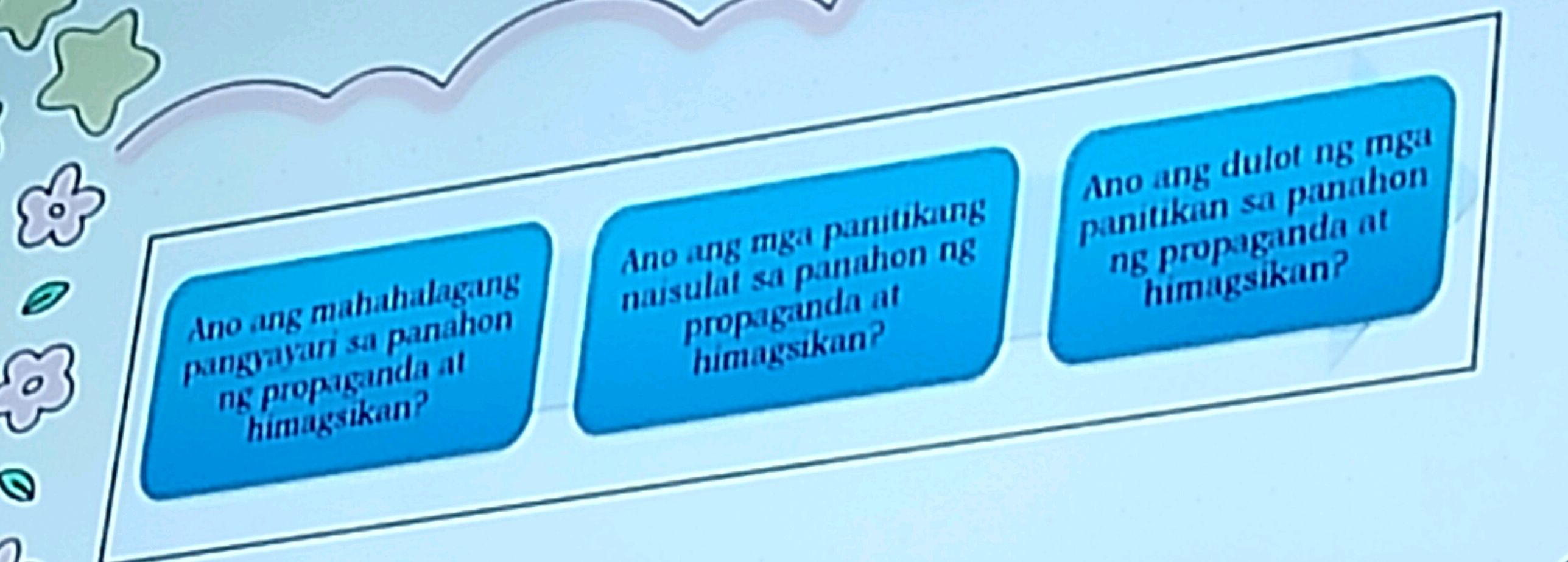 Ano ang mahahalagang pangyayari sa panahon | StudyX