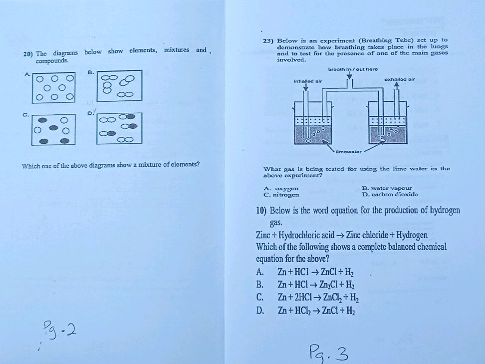 20) The diagrams below show elements, | StudyX