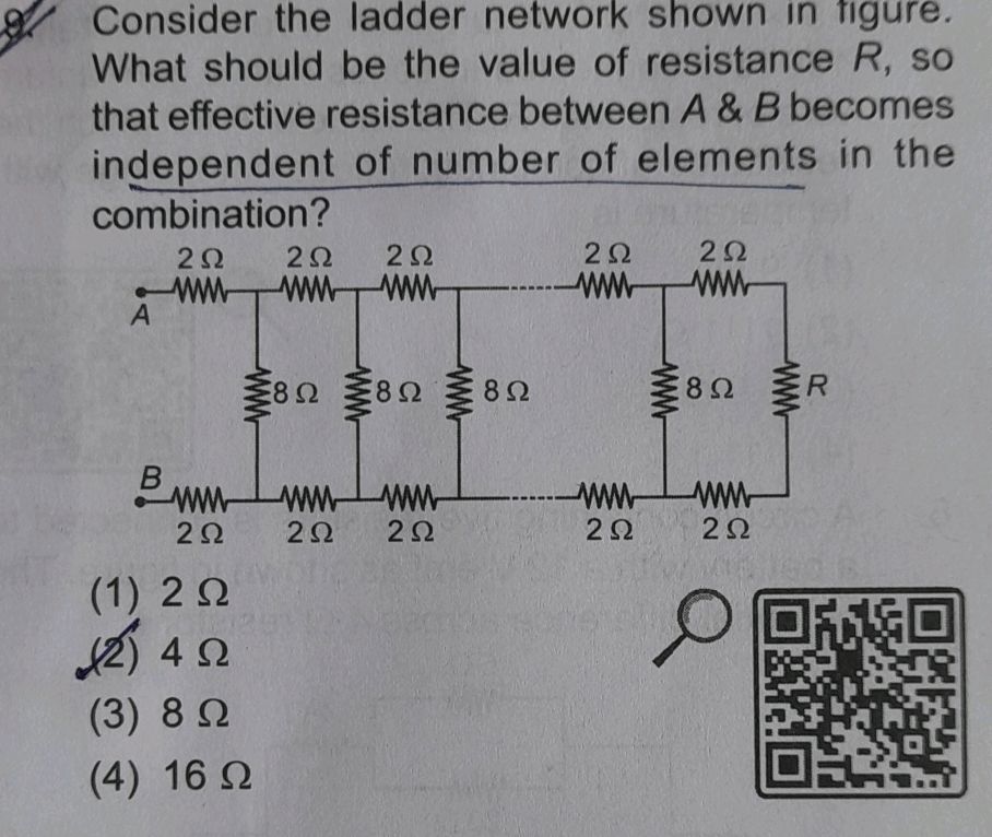 Consider the ladder network shown in figure. | StudyX