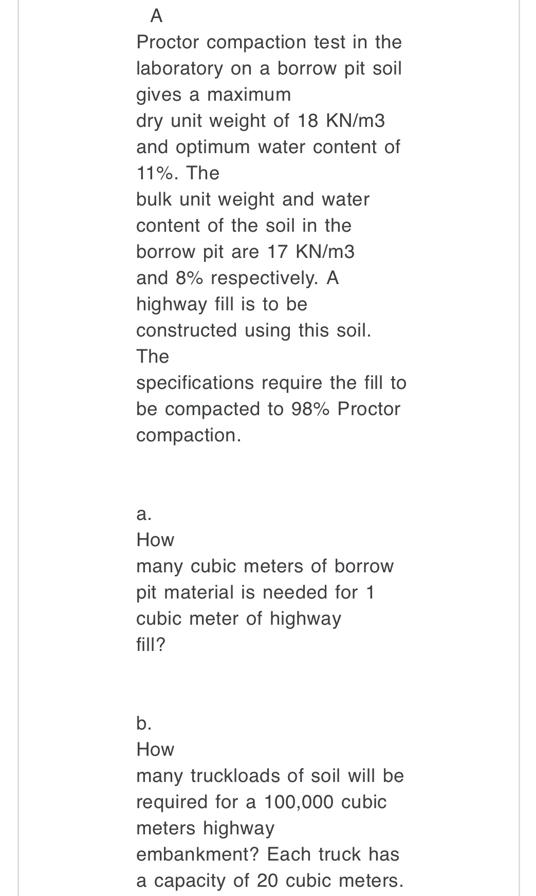 A Proctor compaction test in the laboratory | StudyX