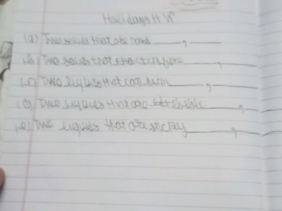 (a) Two solids that are hard (b) Two solids | StudyX